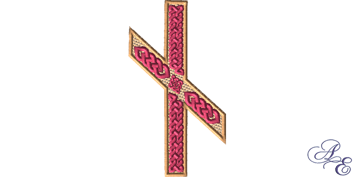 Celtic Knot Naudiz Rune - Art of Embroidery