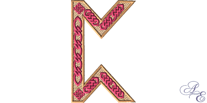 Celtic Knot Pertho Rune - Art of Embroidery