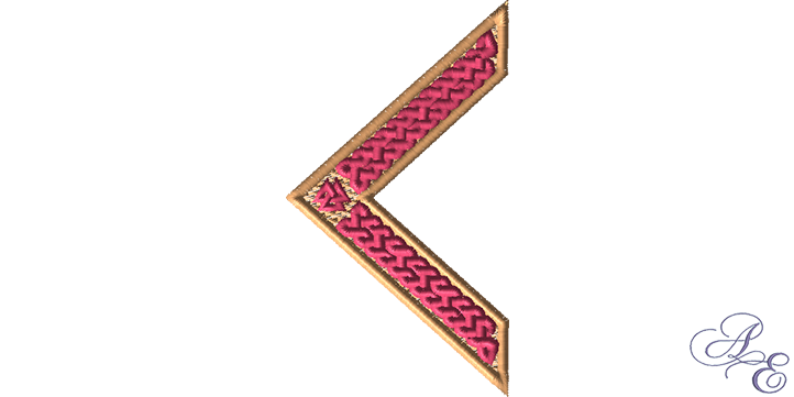 Celtic Knot Kaunaz Rune - Art of Embroidery