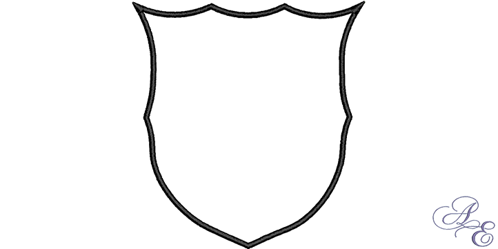 Shield Outline 2 - Art of Embroidery