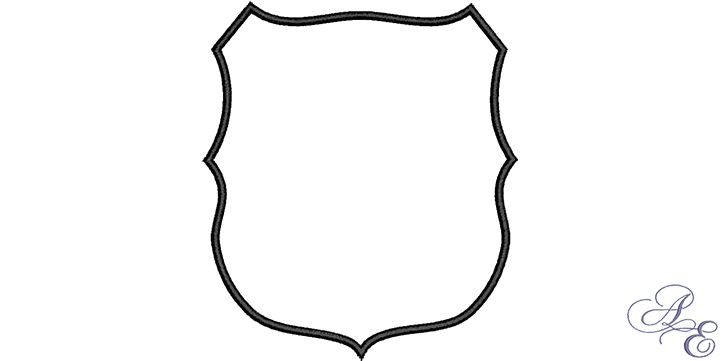 Shield Outline 5 - Art of Embroidery