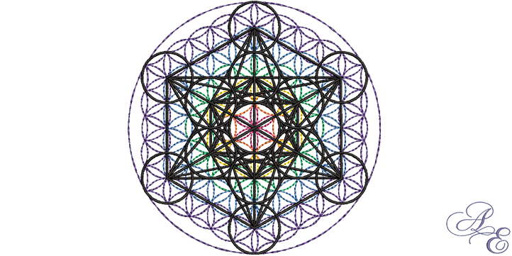 Metatron Flower of Life (Small) - Art of Embroidery